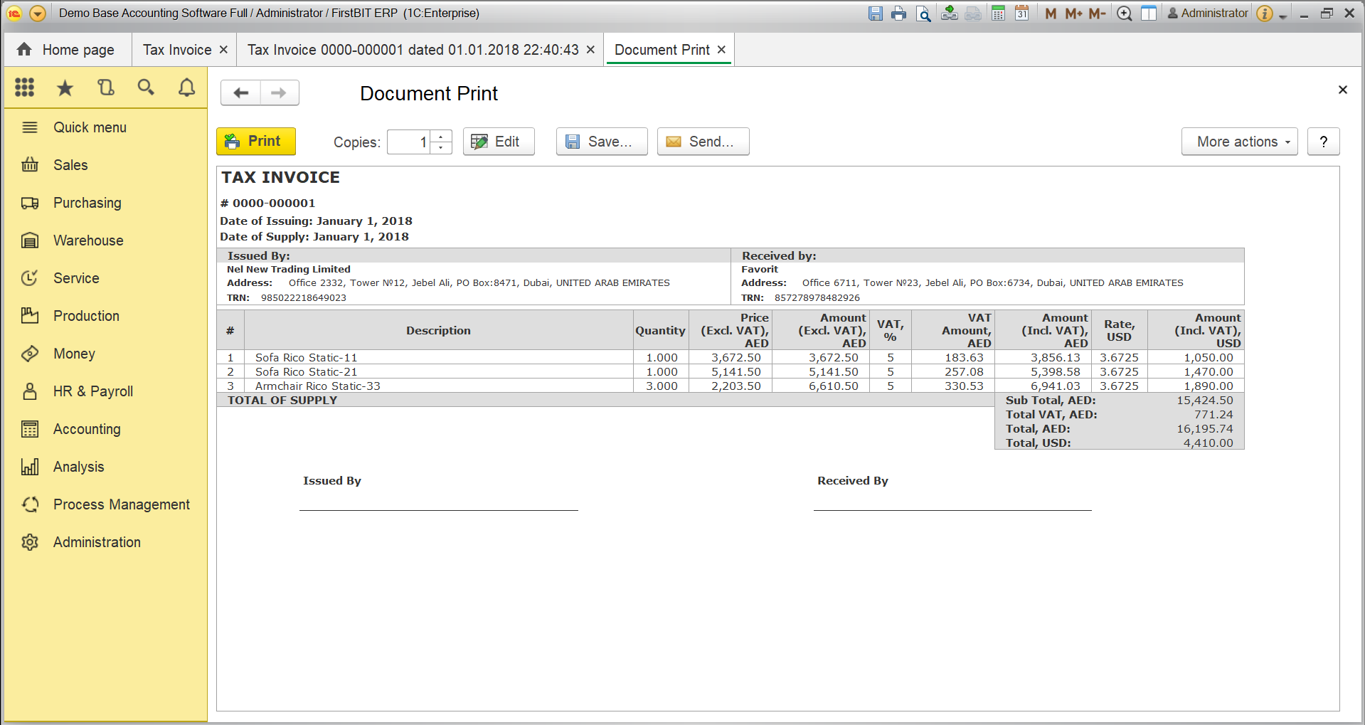 Tax Invoice First BIT Accounting